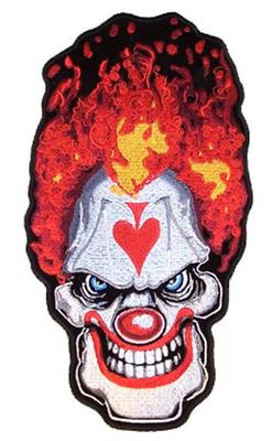 large JUMBO ACE CRAZY CLOWN JACKET BACK PATCH JBP78 circus clowns new ...