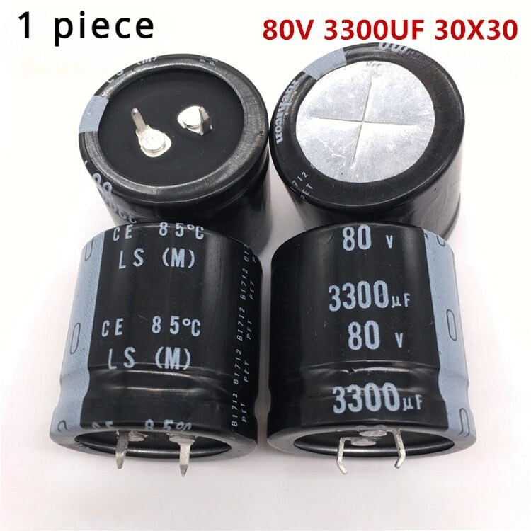 1 piece Snap in 80V 3300UF 30X30 electronic capacitor 3300UF 80V 30*30 ...