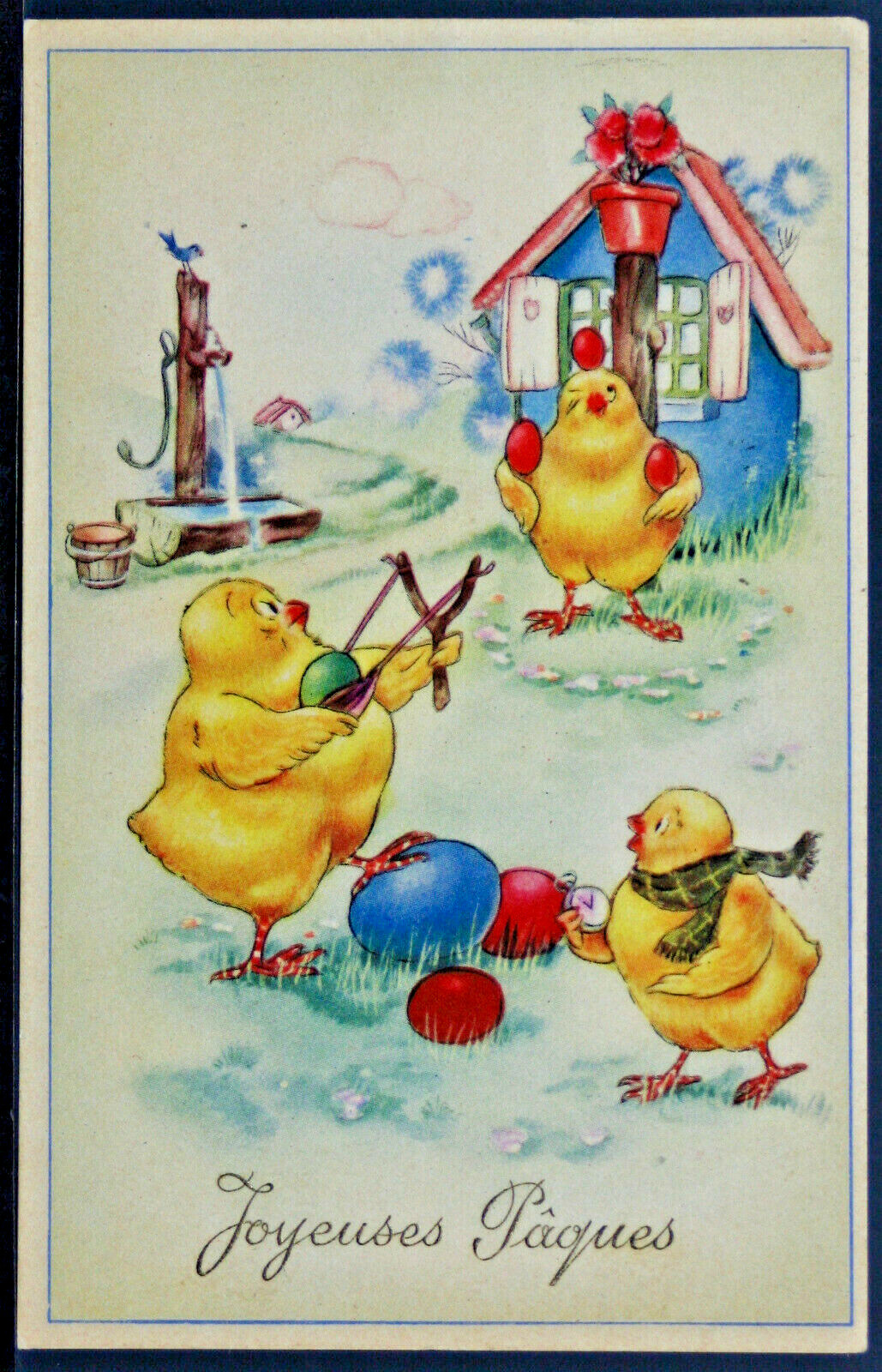 Fantasy Easter - Chick Doing a William Tell Belgium PC1279 | eBay