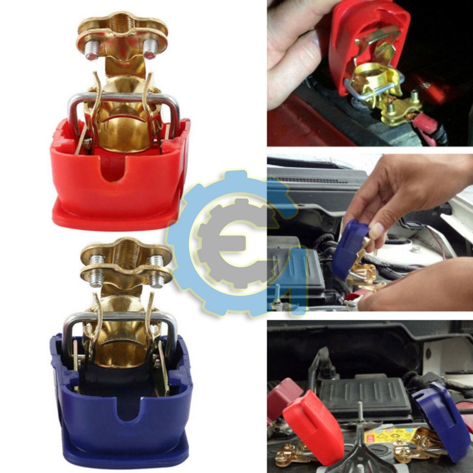 Quick Release 2 Car Battery Terminal Connector Positive Negative Heavy ...