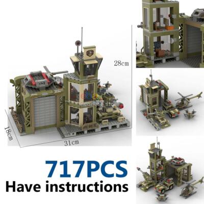 MOC Military WWII Army Fortress Baseplate Building Blocks Bricks ...