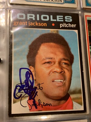 GRANT JACKSON AUTOGRAPHED SIGNED 1971 TOPPS CARD ORIOLES COA | eBay