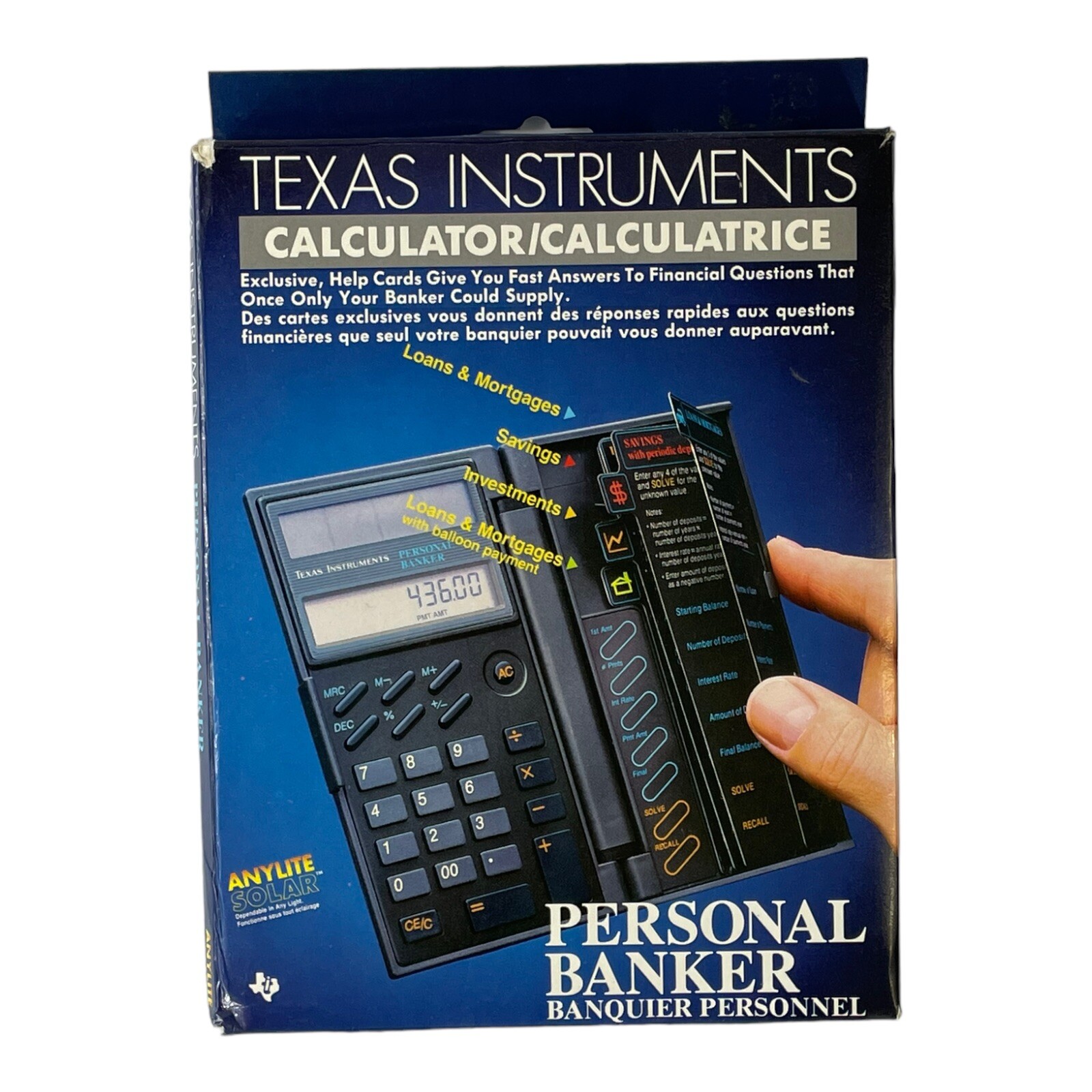 Vintage 1987 Texas Instrument Calculator Personal Banker Complete W ...