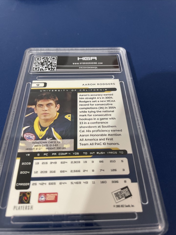 2005 Press Pass Aaron Rodgers Hga 9.5 Color Match | eBay