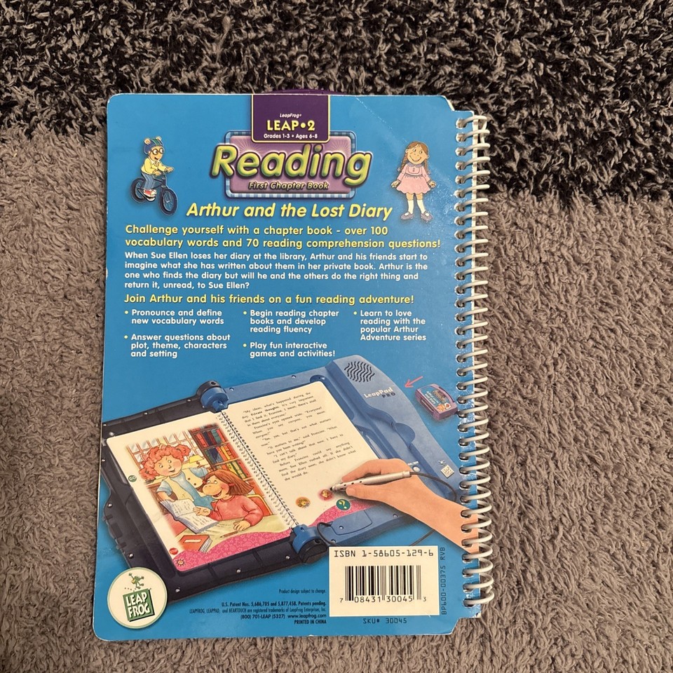 LeapFrog LeapPad Leap 2 Arthur And The Lost Diary Reading Book W ...