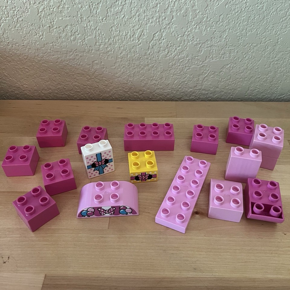 Lego Duplo Pink Blocks Minnie Mouse Pieces Lot Of 15 | eBay
