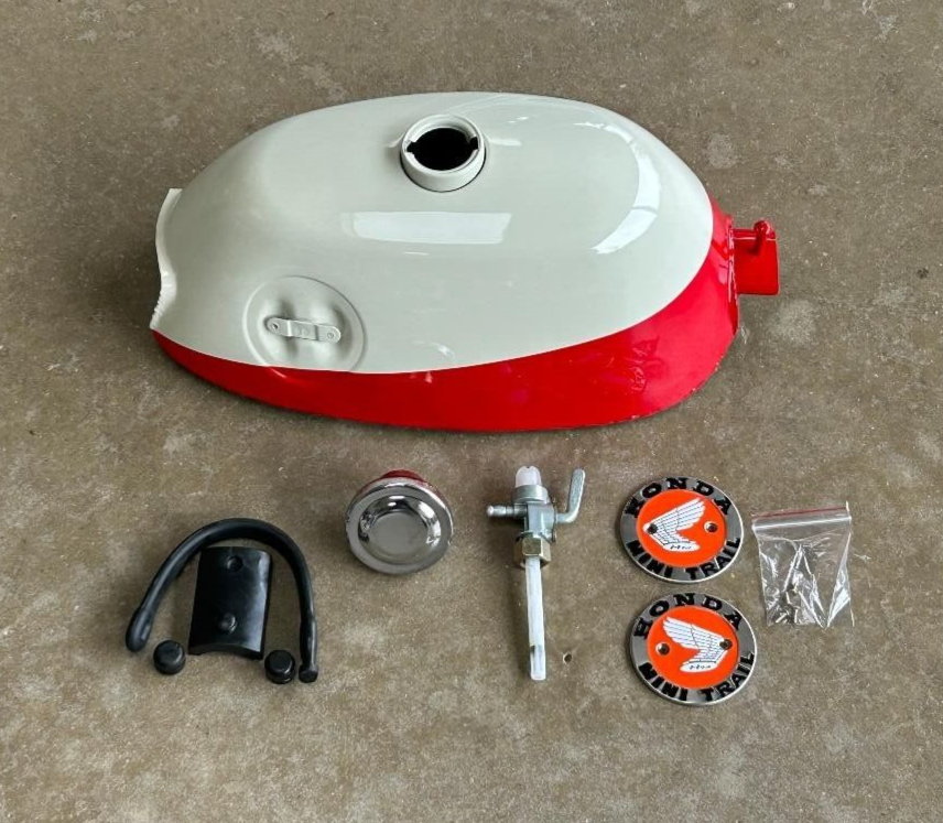 Honda Mini Trail Z50 K0 K1 68-69 Gas Fuel Tank Kit Emblems Cap Petcock ...