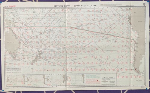 Admiralty 5128 (1) Routeing Chart-South Pacific Ocean Vintage Map Chart ...