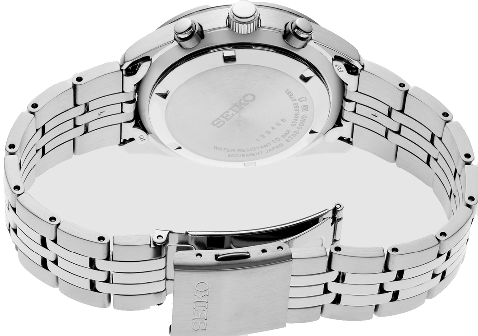 Seiko Essentials Chronograph Stainless Steel Men’s Watch SSB425 | eBay