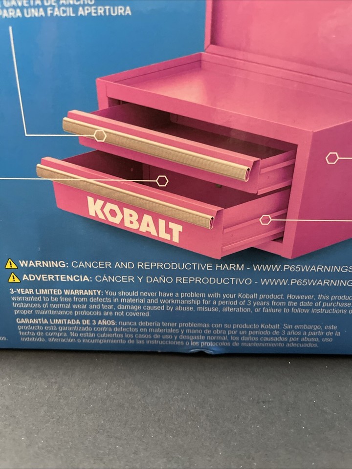 Kobalt Mini Toolbox HOT PINK ! 2 Drawer 6241747 Lowes | eBay