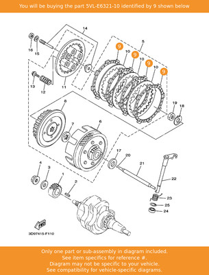 YAMAHA Plate, Friction, 5VL-E6321-10 OEM YBR125 | eBay
