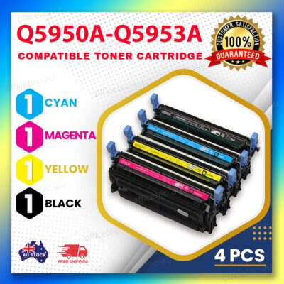 4x Generic Toner Q5950A-Q5953A for HP 643A LaserJet 4700dn 4700dtn ...