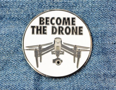 Drone Accessories Lapel Pin - Inspire BECOME THE DRONE Pin | eBay