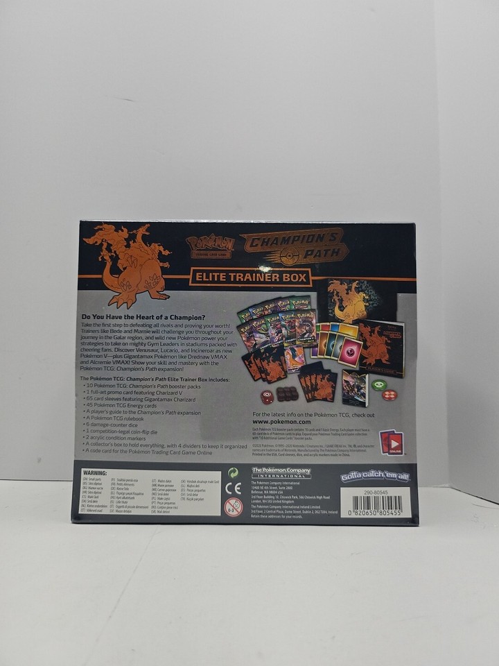 🔥NEW Pokemon TCG Champion's Path ETB CHARIZARD Elite Trainer Box ...