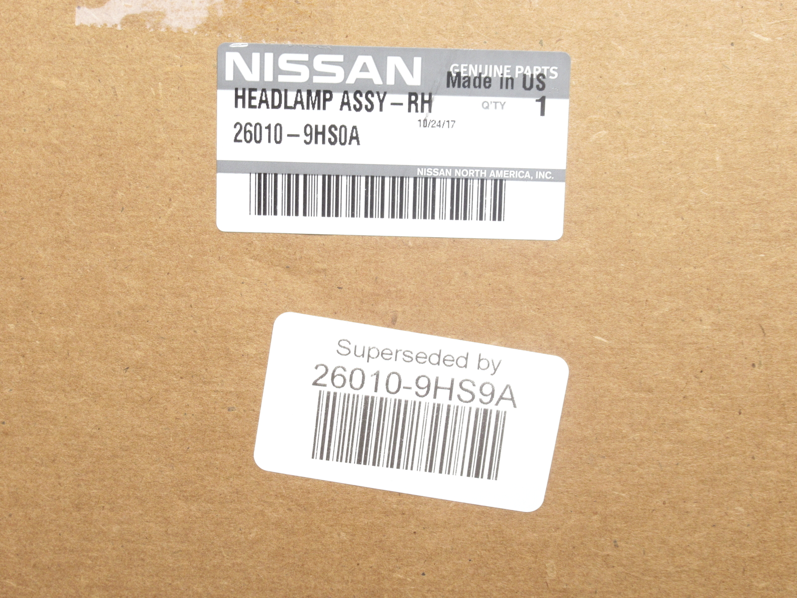 Genuine OEM Nissan 26010-9HS9A Passenger Headlamp Light Assembly 2015 ...