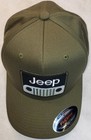 JEEP Patch on Flexfit 6277 Hat / Olive Green - L/XL 7 1/8" - 7 5/8" | eBay