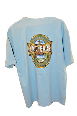 TOMMY BAHAMA Mens Light Blue "Laid Back Lager" Short Sleeve Graphic Tee ...
