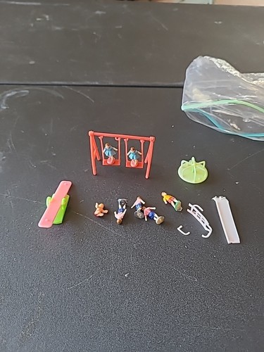 Vintage HO Scale Plastic Playground Equipment And Child Figures | eBay