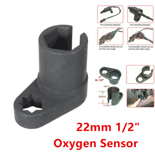 1X 22mm 1/2" Drive Oxygen Sensor Socket Wrench Offset Removal Universal ...