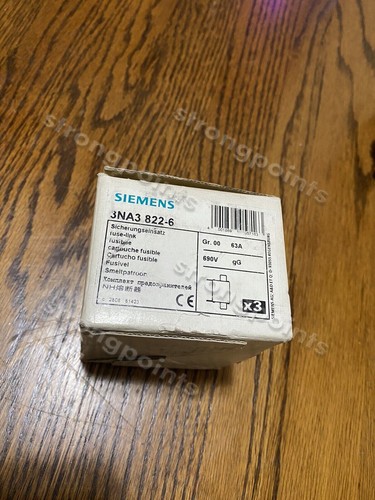 siemens 3NA3822-6 fuse link 63A - 690V Come In Pack Of 3 for sale ...