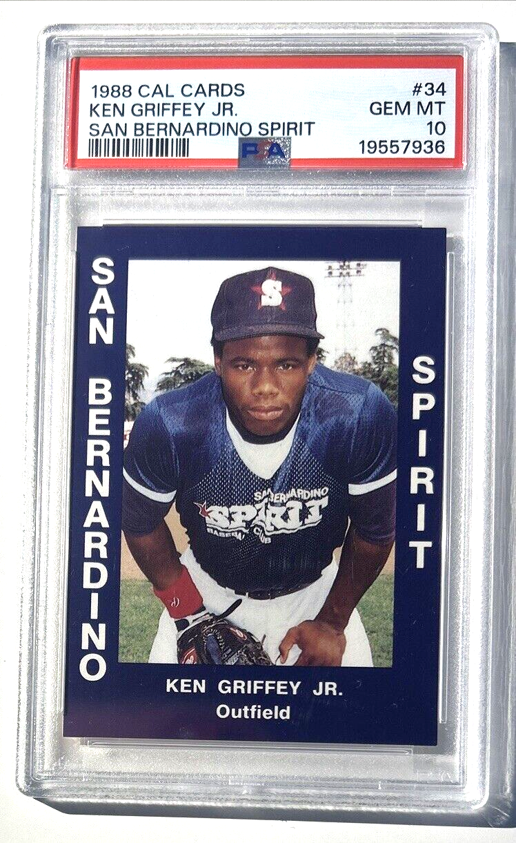 1988 Cal Cards San Bernardino Spirit Ken Griffey Jr. #34 PSA 10 - Rare ...
