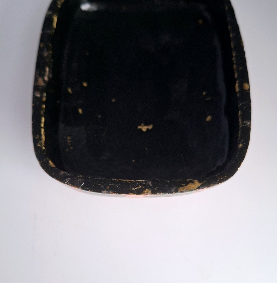 Hand Made Lacquer Box Trinket Jewelry All Over Striking Floral Design ...