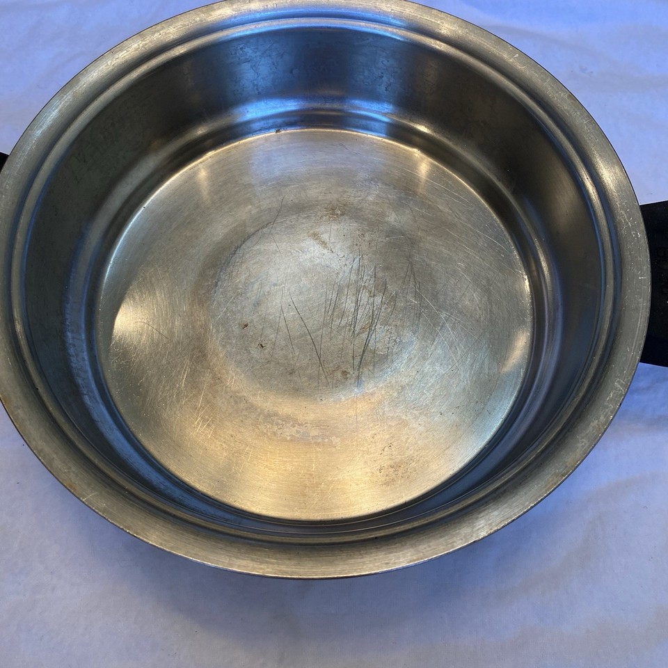 Vintage Rena Ware 18-8 Stainless Steel 3 Ply 2 QT 9" Pan Pot Lid Double ...