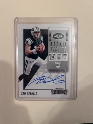 2018 Panini Contenders Rookie Ticket Sam Darnold Autographed #103 Jets ...