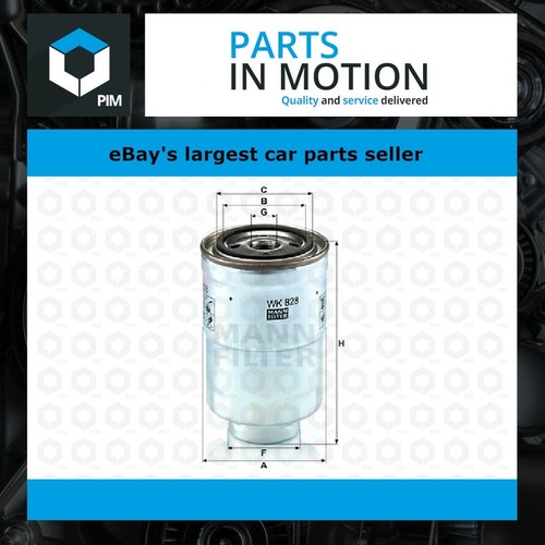 Fuel Filter fits TOYOTA HILUX 2.4D 85 to 05 2L Mann 2330364010 ...