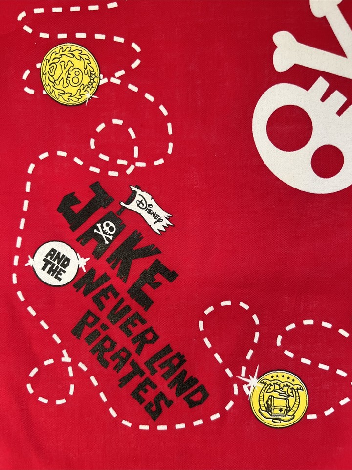 Disney Junior JAKE & THE NEVER LAND PIRATES Skull Red Scarf Bandana ...