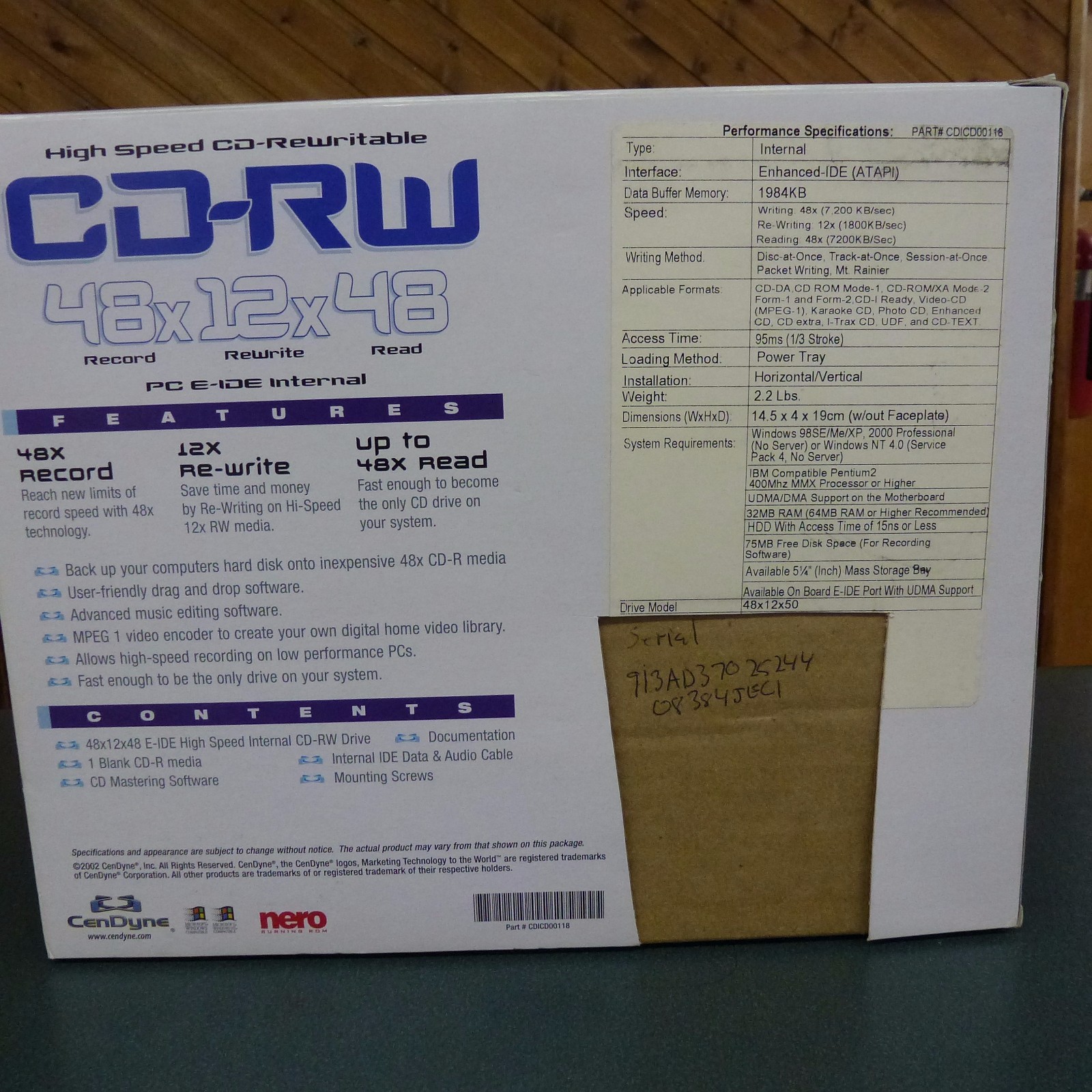 CenDyne Lightning IV IDE CD-RW 48 x 12 x 48 CDICD00118 | eBay