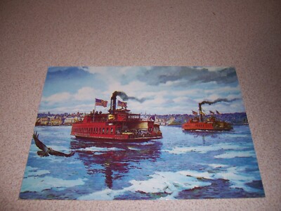 NEWBURGH-BEACON FERRY BOATS on 1932 GEORGE WASHINGTONS BIRTHDAY ART ...