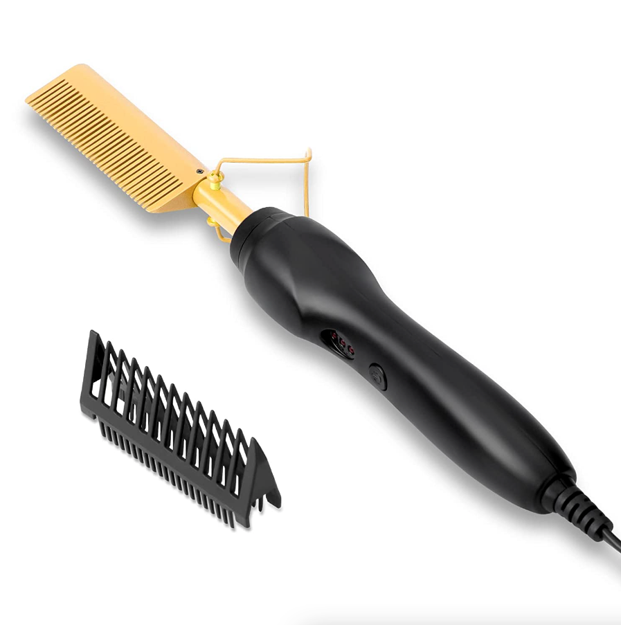 Hair Straightener Comb Pro Electric Beard Straightening Comb Heat Hot ...