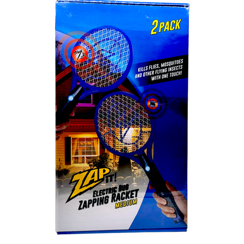 Zap It! Bug Zapper Fly Zapper Racket, Electric Fly Swatter, Mosquito ...