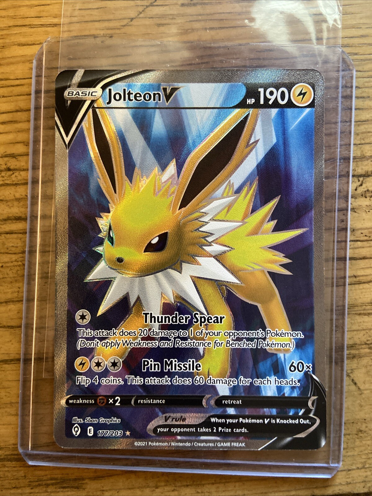 Jolteon V 177/203 SWSH Evolving Skies NM/Mint Ultra Rare | eBay