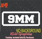 9mm 4pk Sticker Set - Can Box Decal bullet ARMY Gun safety Hunting ...