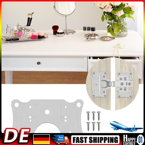 Hinge Repair Plate Cabinet Door Drawer Panels Mount Repair Hardware Kit ...
