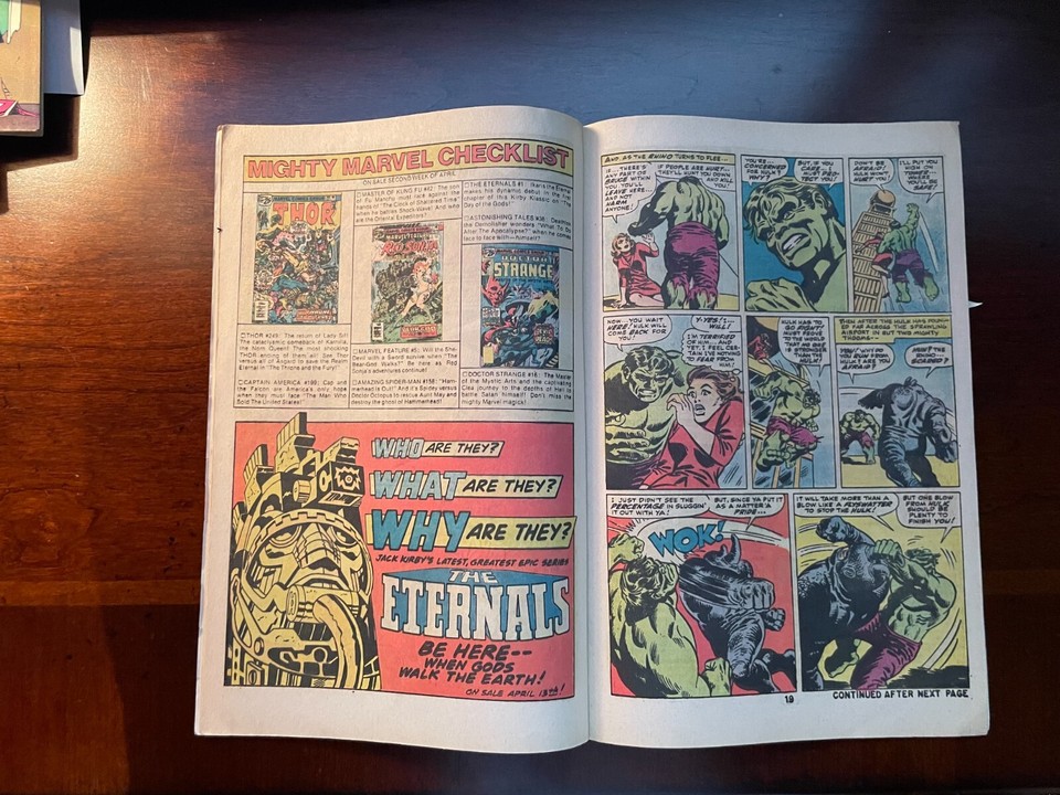 Marvel Super-Heroes #58 1976 Rhino Marie Severin Hulk Marvel Comics ...