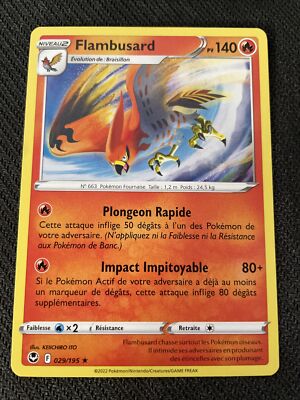 FLAMBUSARD RARE - POKEMON 029/195 EB12 TEMPETE ARGENTEE NEUF FR | eBay