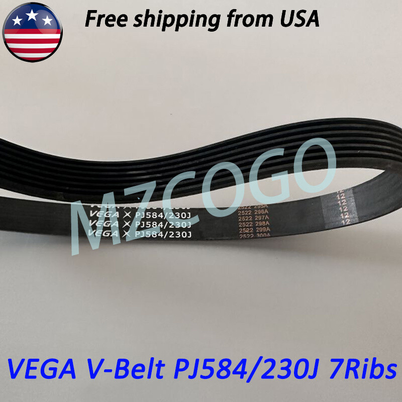 Fit VEGA V-Belt PJ584 / 230J 7Ribs Drive Belt Multi Groove Belt Multi ...