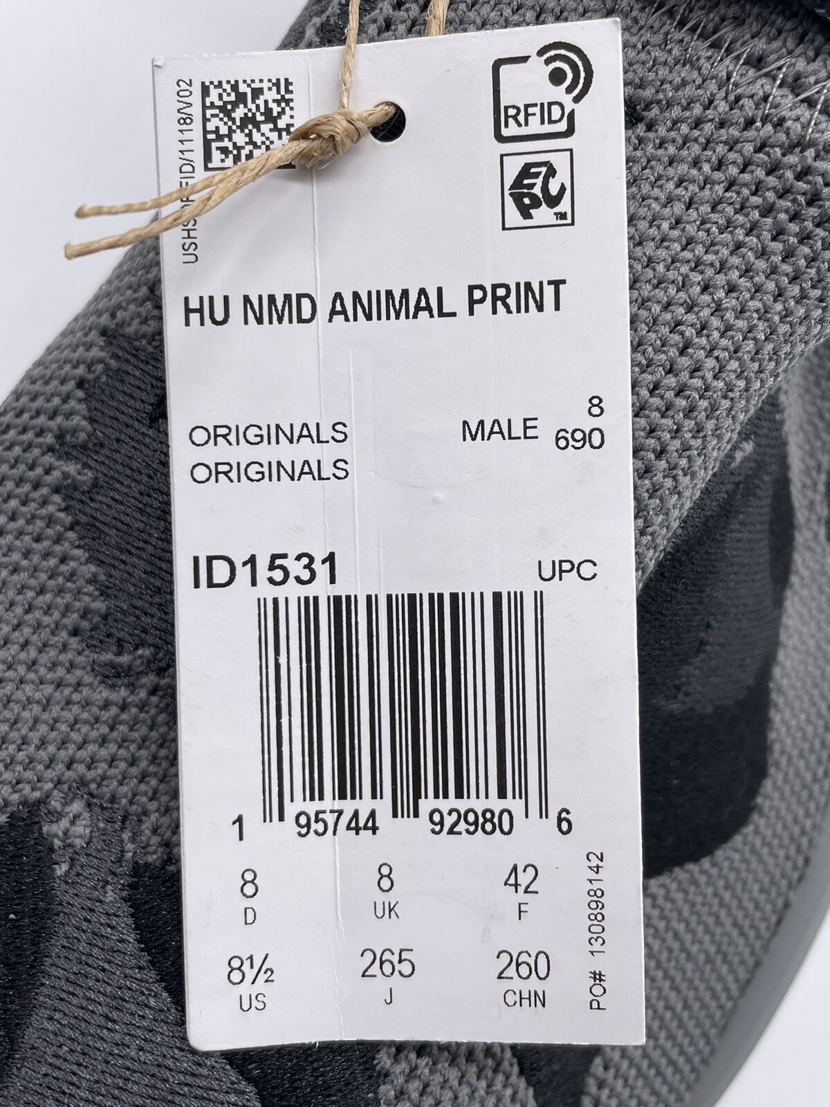 adidas Pharrell x NMD Human Race Animal Print Ash ID1531 Size 8.5 NWOB ...