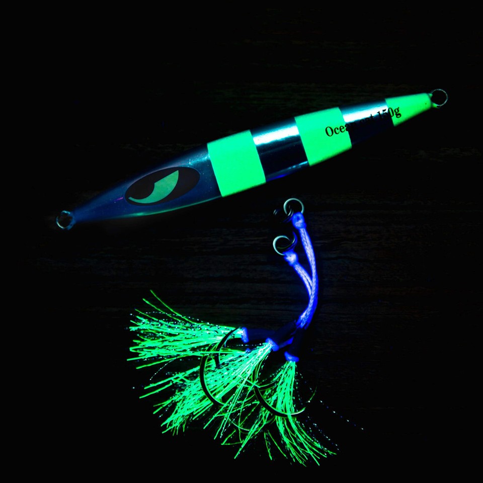 OCEAN CAT Slow Pitch Jigging Saltwater Fishing Jigs Lure Fast Fall Jig ...