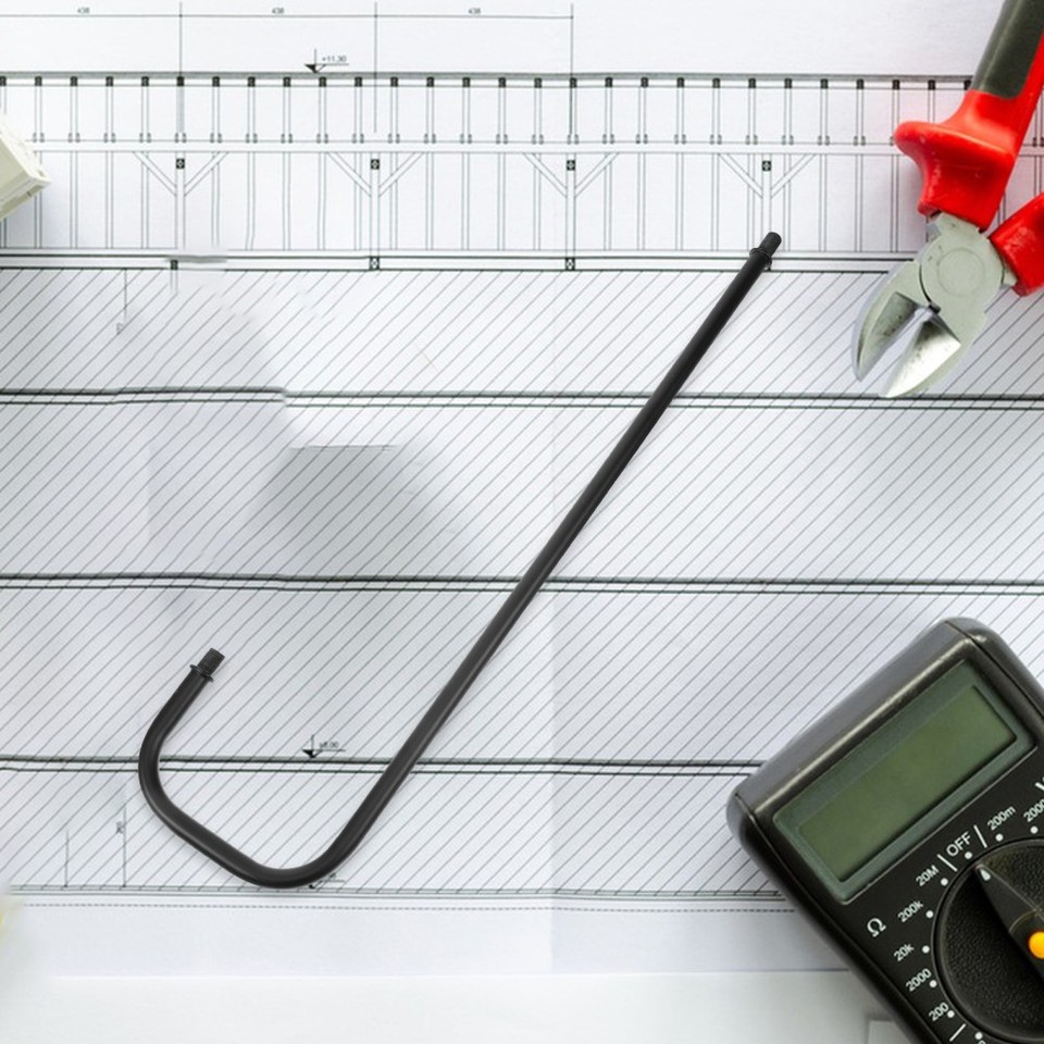 Threaded Lamp Stem Desk Lighting Fixture Stem Curved Lamp Down Rod for ...