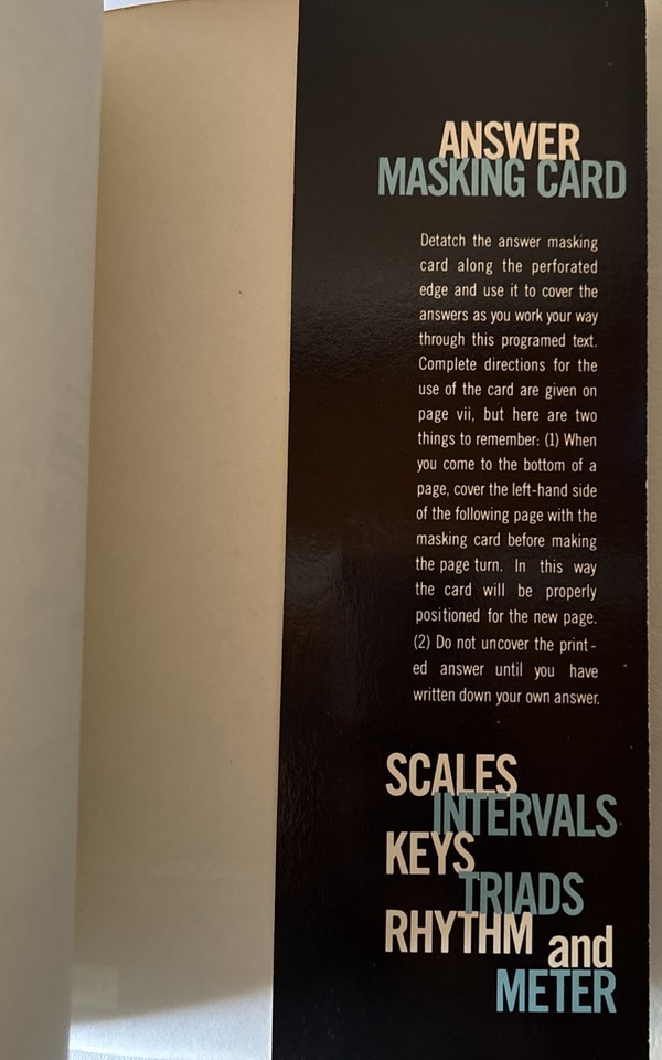 Scales Intervals Keys Triads Rhythm and Meter Text in Music Theory 1983 ...