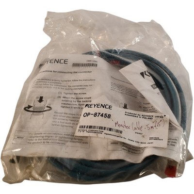 NEW Keyence OP-87458 Ethernet Cable M12 4-Pin RJ45 Straight 5m | eBay