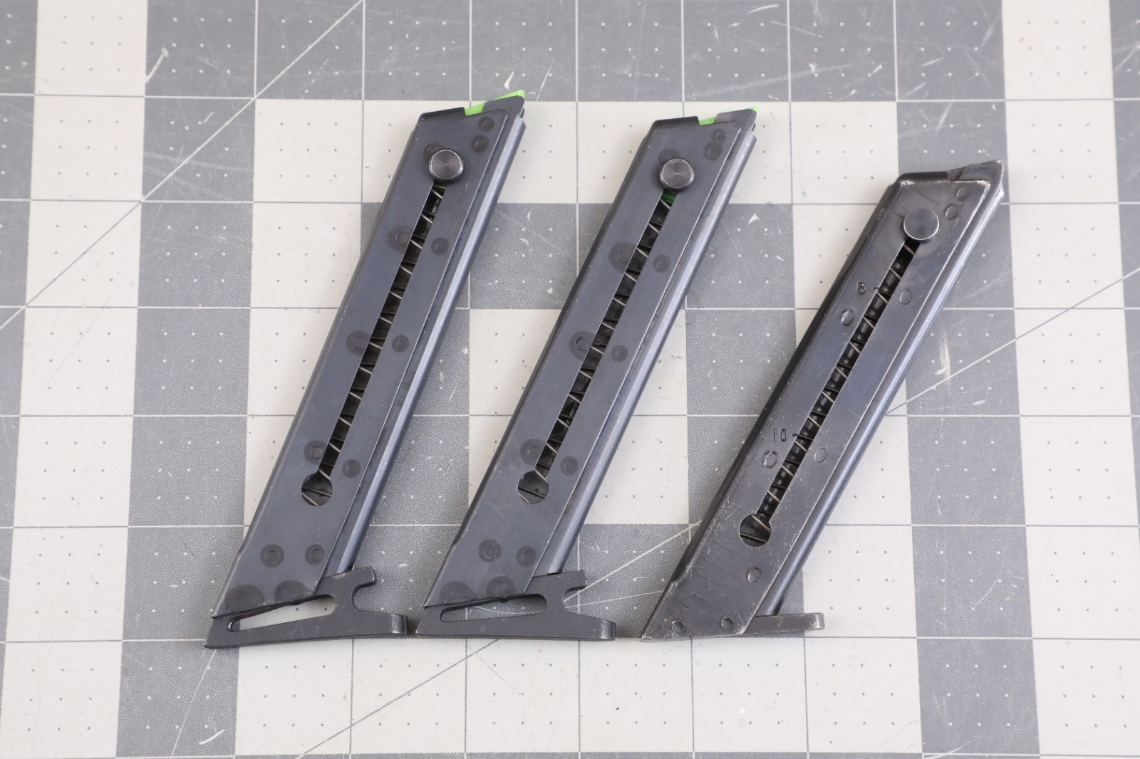3x Factory High Standard Military 10-Rd. .22 LR Green & Steel Follower ...