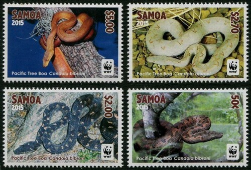 Samoa 2015 MNH 4v, WWF, Snakes, Pacific Tree Boa | eBay