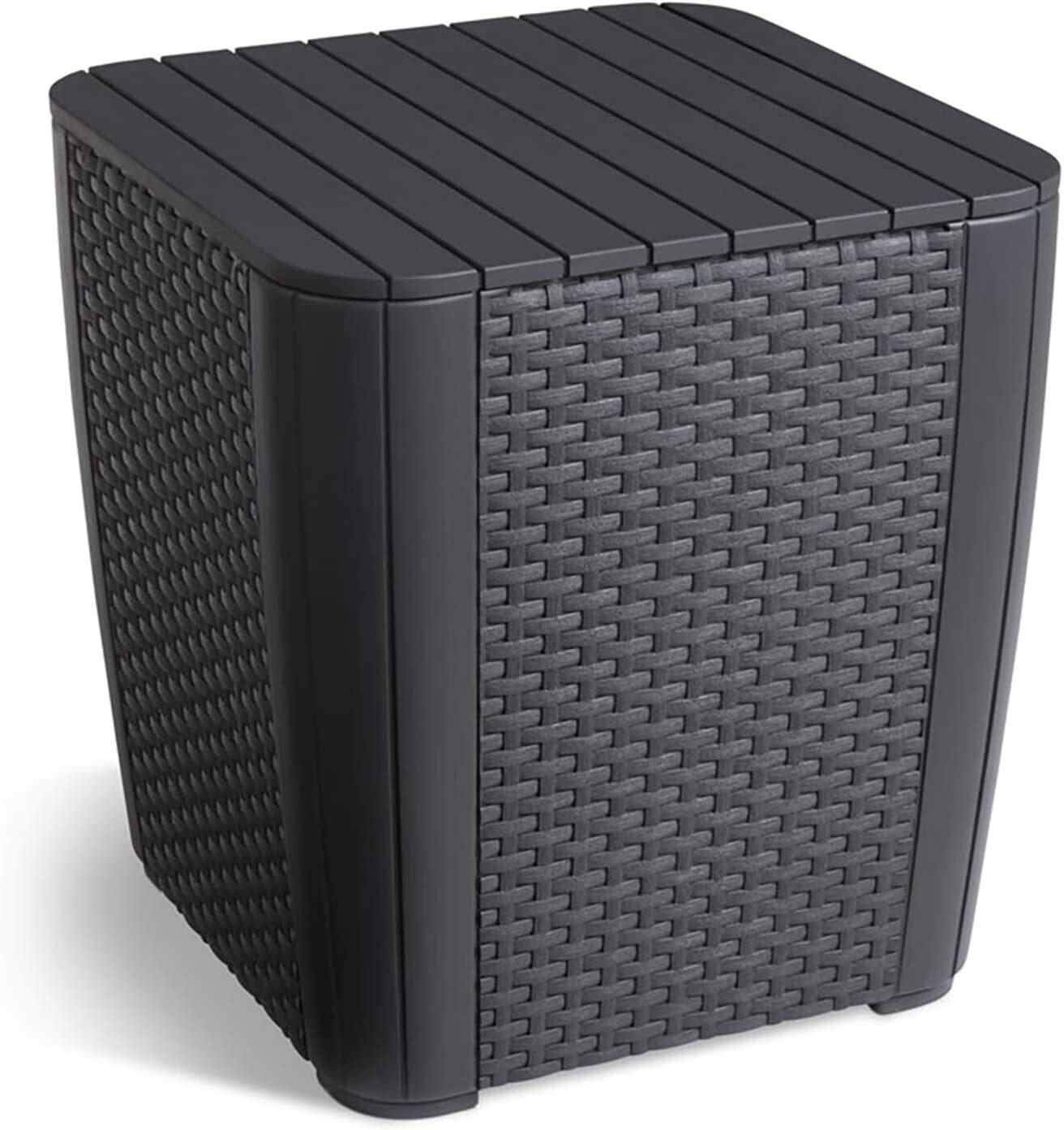 Keter Iowa Balcony Set, Set Mobili 2 Poltrone e Tavolino Contenitore ...