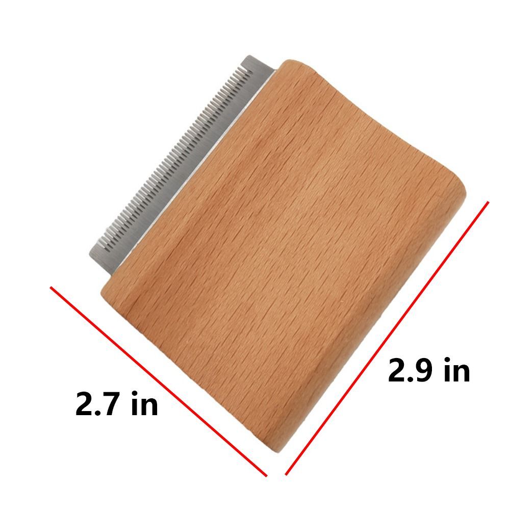 Stainless Steel Equestrian Hair Scraper Wood Color Horse Brush Pet ...