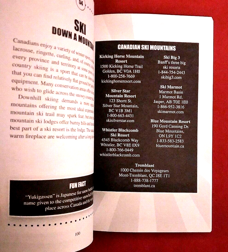 New 100 Things to Do in Canada Before You Die Sheri McDonald 2019 ...